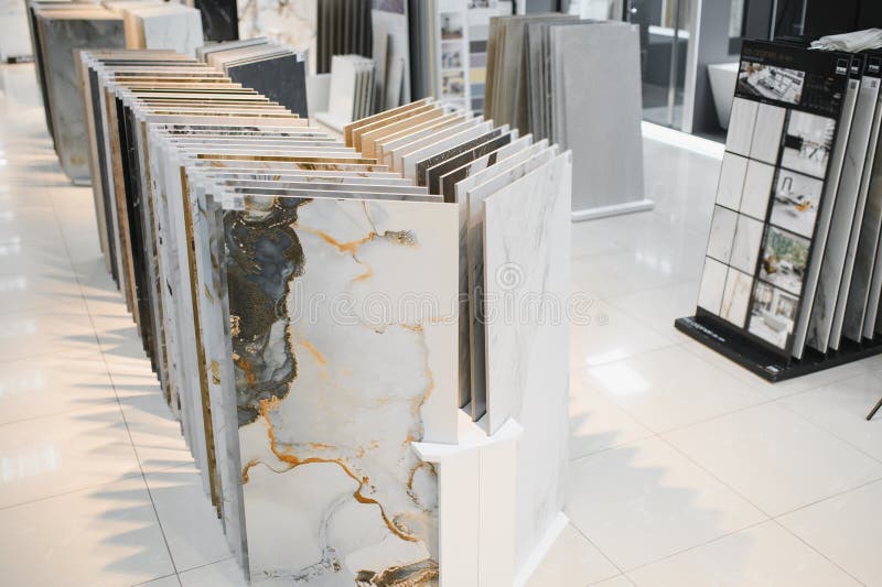 Modern Ceramic Tiles Display in the Luxury Shopping Mall. Shopping Mall ...