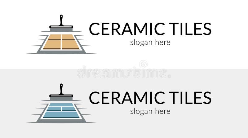 Modern Ceramic Tiles Logo in Perspective Stock Vector - Illustration of ...