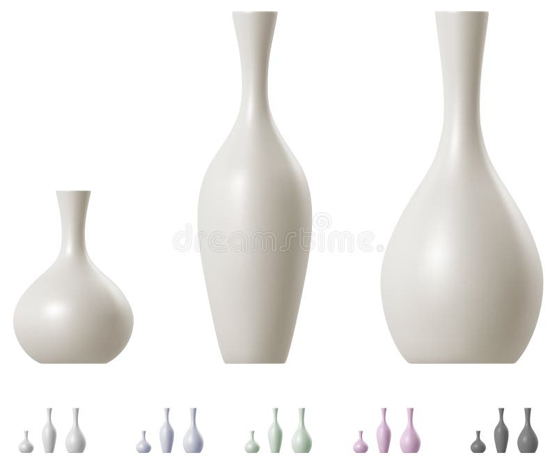 Modern ceramic vase set stock vector. Illustration of standing - 137407891