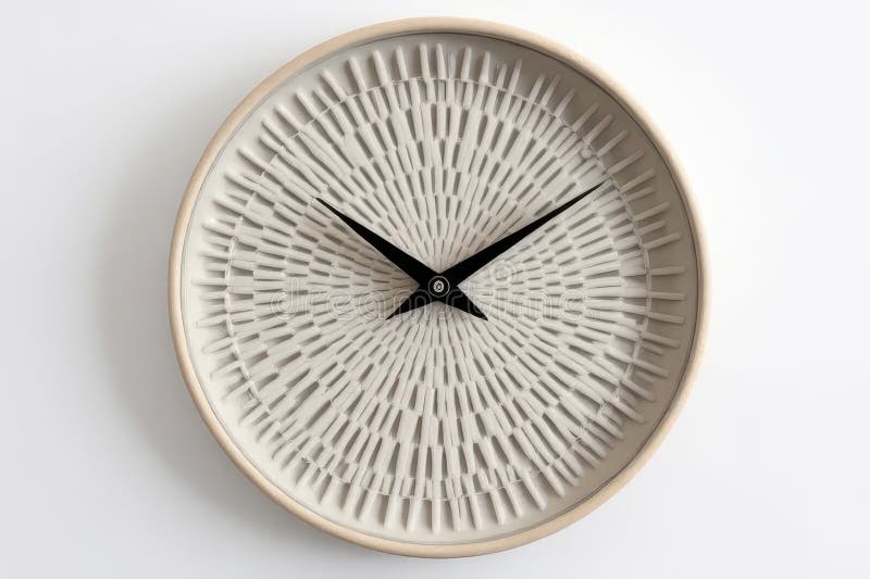 Modern Ceramic Wall Clock with Geometric Design Stock Illustration ...