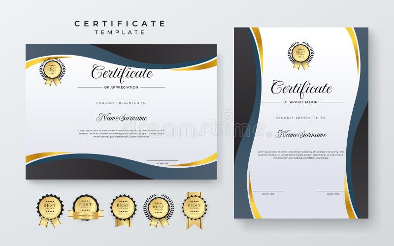 Modern Certificate of Appreciation Template with Colorful Design ...