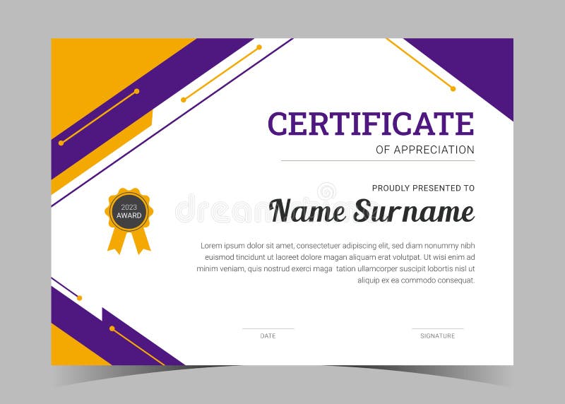 Modern Certificate Template. Certificate Design Certificate Template ...