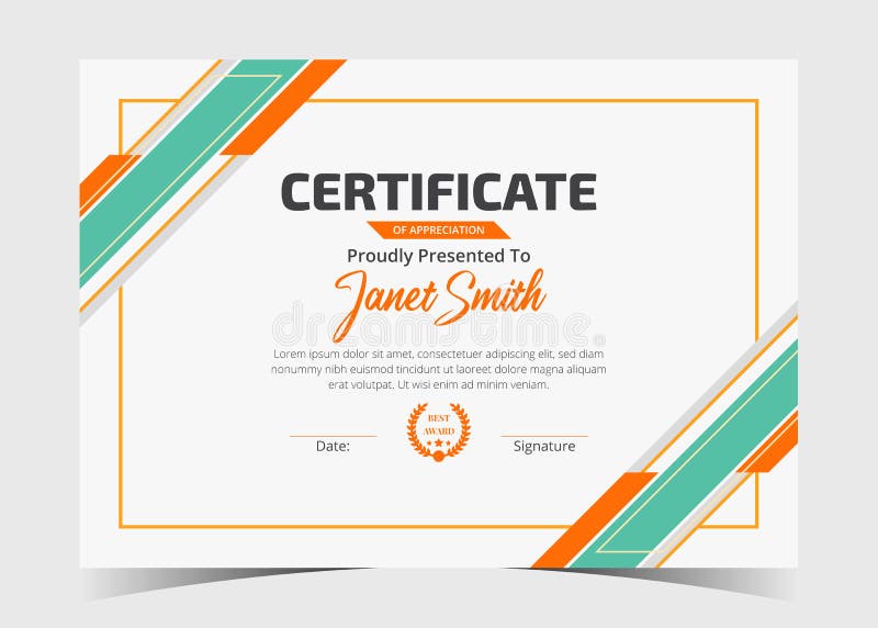 Modern Certificate Template. Certificate Design Certificate Template ...