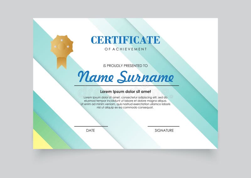 Modern Certificate Template Gradients Color Design. Easy for Print ...