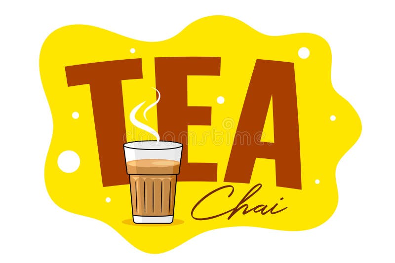 Modern Chai or Tea Glass Poster Design Stock Illustration ...