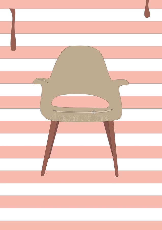 Modern Chair. Vector Illustration Decorative Background Design Stock ...