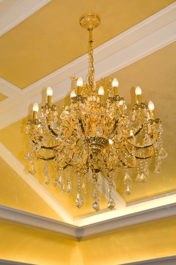 Modern chandelier stock photo. Image of darkness, wall - 9498116