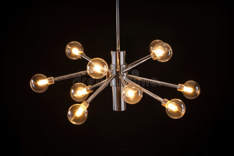 Modern Chandelier with Multiple Led Bulbs Stock Image - Image of design ...