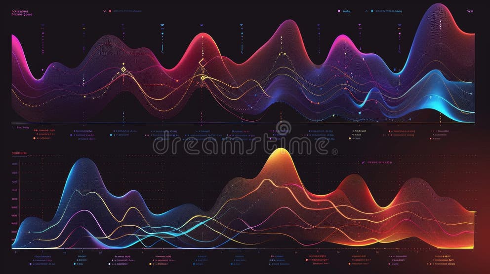 Modern Chart Design Template Highlighting Data Technology Trends in a ...