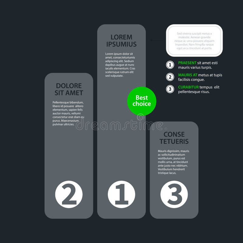 Modern Chart Template with Blue Arrows Stock Vector - Illustration of ...