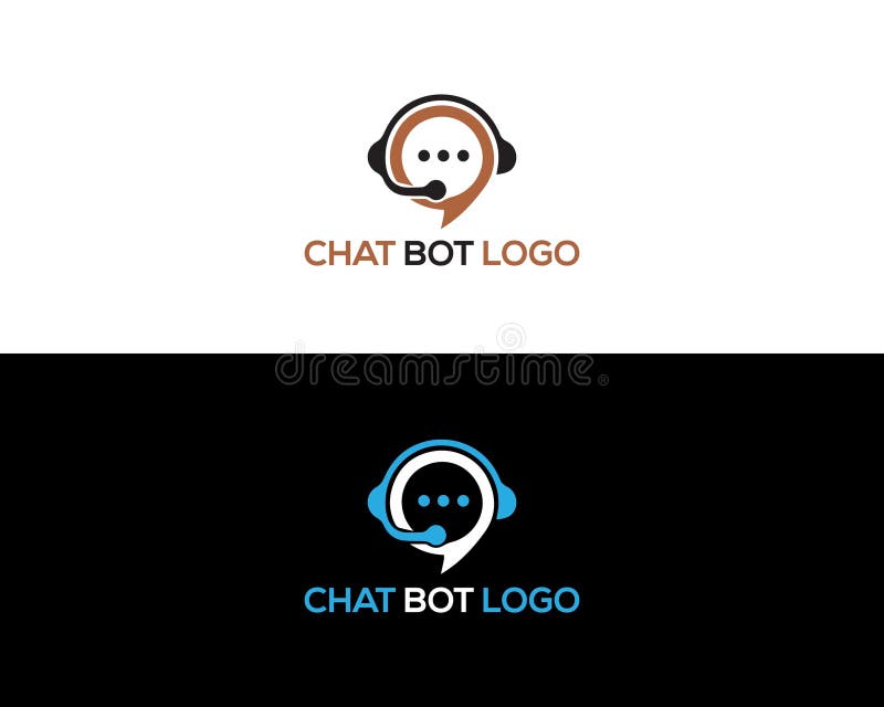 Modern Chat Bot Logo and Icon Vector Stock Vector - Illustration of ...