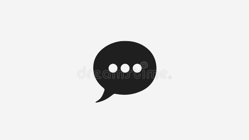 Modern Chat Bubble Icon for Web Design Projects Stock Illustration ...