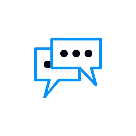 Modern Chat Icon in Circle Vector Stock Illustration - Illustration of ...