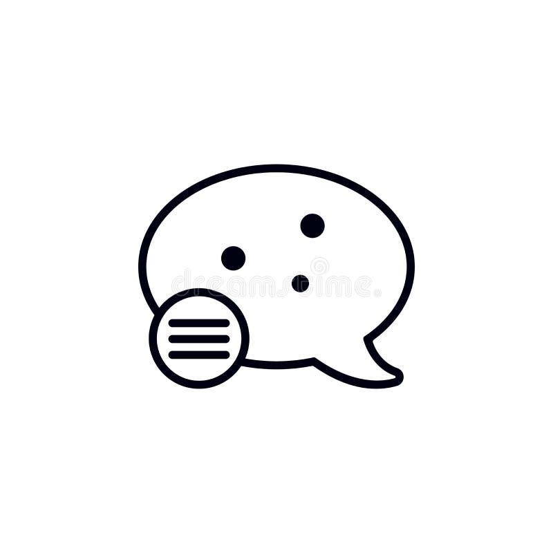 Modern Chat Icon in Circle Vector Stock Illustration - Illustration of ...