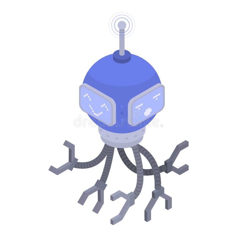 Modern Chatbot Icon, Isometric Style Stock Vector - Illustration of ...