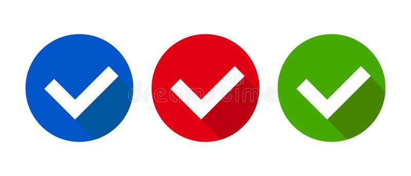 Modern Checkmark Icon Set. Vector. Stock Vector - Illustration of ...