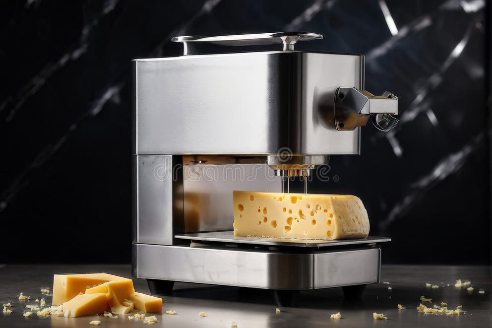 Modern Cheese Machine on Table Stock Illustration - Illustration of ...