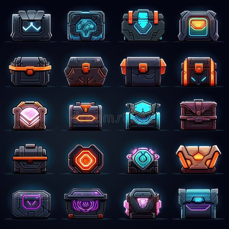 Modern Chest Futuristic Game Ai Generated Stock Photo - Image of ...