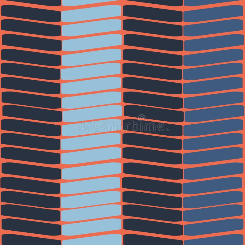 Modern Orange and Blue Stripes Vector Pattern Stock Vector ...