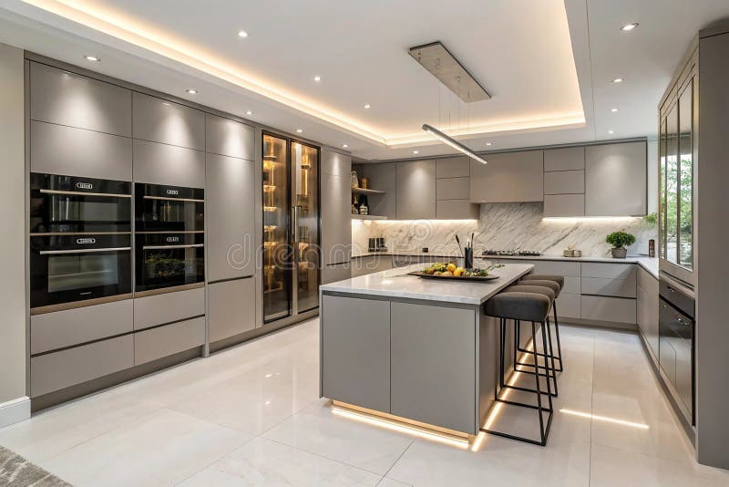 Modern Chic Fitted Kitchen. Luxurious Chic Modern Fitted Kitchen with ...