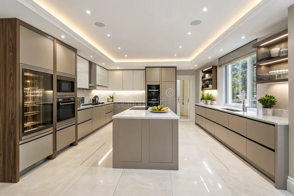 Modern Chic Fitted Kitchen. Luxurious Chic Modern Fitted Kitchen with ...