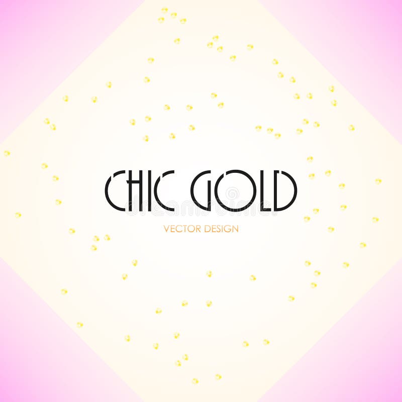 Modern Chic Gold Background Stock Illustration - Illustration of girls ...