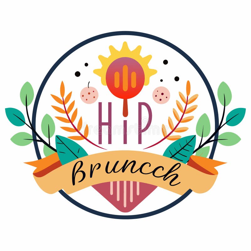 A Modern and Chic Logo Design Featuring the Name the Hip Brunch in ...