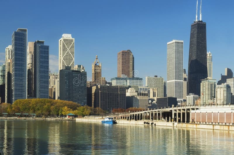 Modern Chicago stock photo. Image of finance, blue, office - 23003494