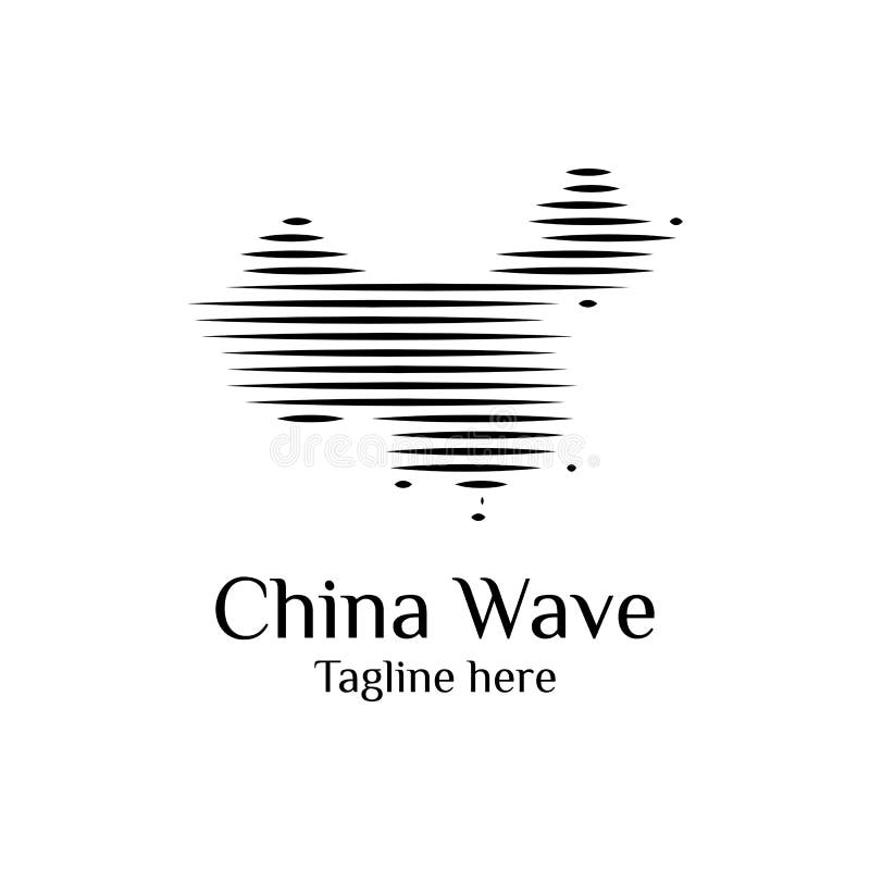 Modern China Wave Logo Template Designs Vector Illustration Simple ...