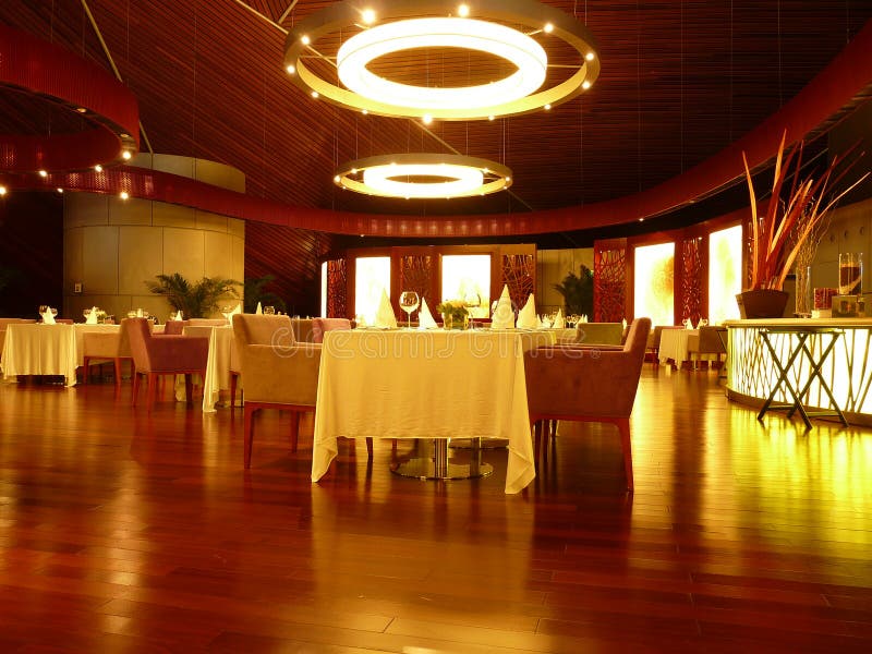 Modern Chinese Restaurant Interior Stock Image - Image of modern, opera ...