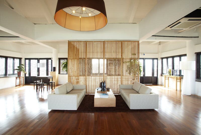 Modern Chinese type house stock image. Image of furniture - 13113015