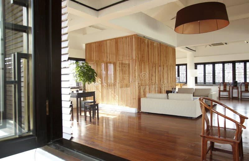 Modern Chinese type house stock image. Image of light - 25173425