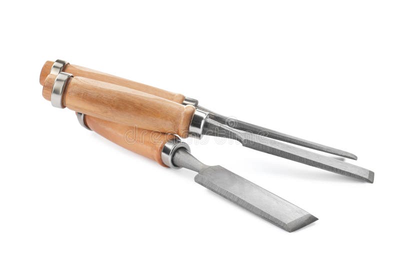 Modern Chisels Isolated. Carpenter`s Tools Stock Image - Image of ...