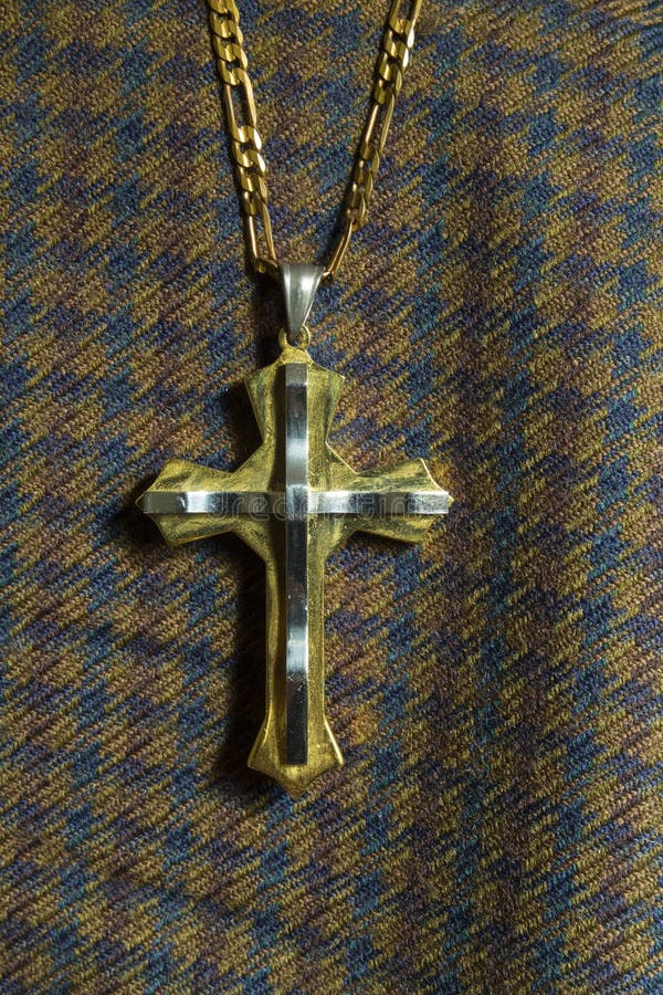 Modern Christian Cross Made of Steel Stock Image - Image of steel ...