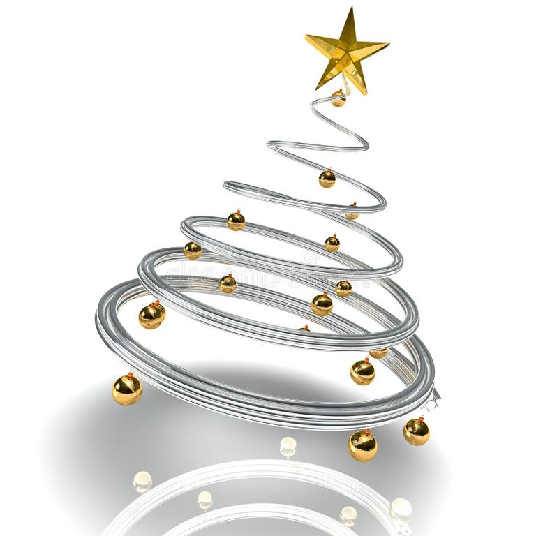Modern Golden Spiral Christmas Tree Stock Illustrations – 1,097 Modern ...