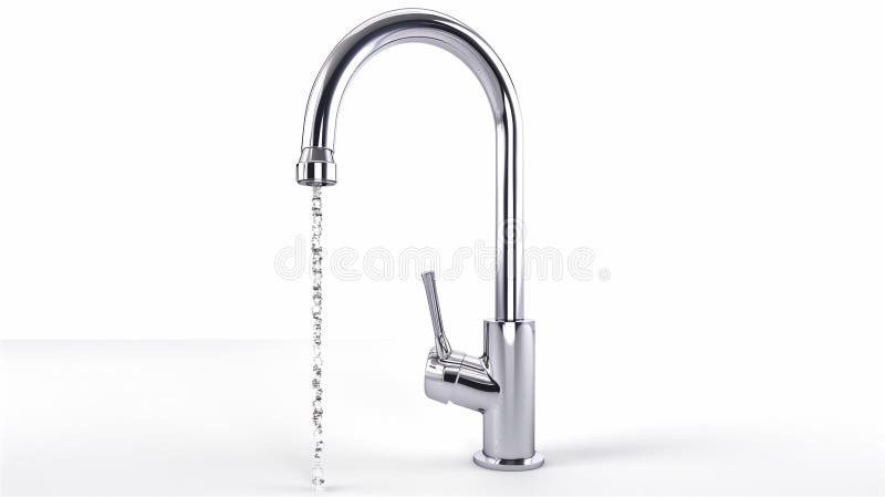 Modern Chrome Kitchen Faucet with Sleek Design Stock Illustration ...
