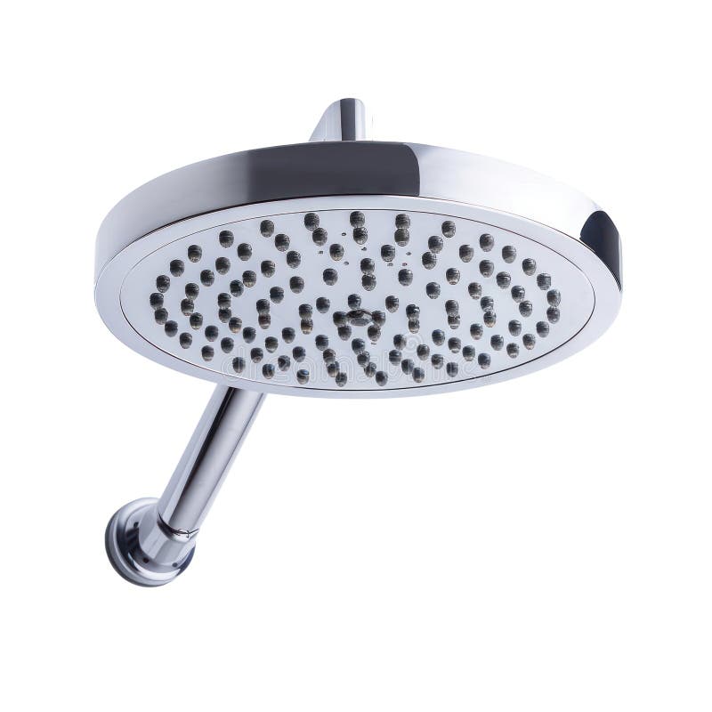 Modern Chrome Shower Head Front View Isolate Stock Illustration ...