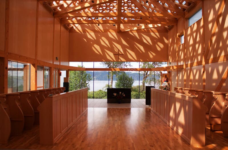 Modern church stock image. Image of wooden, light, spirituality - 15366781