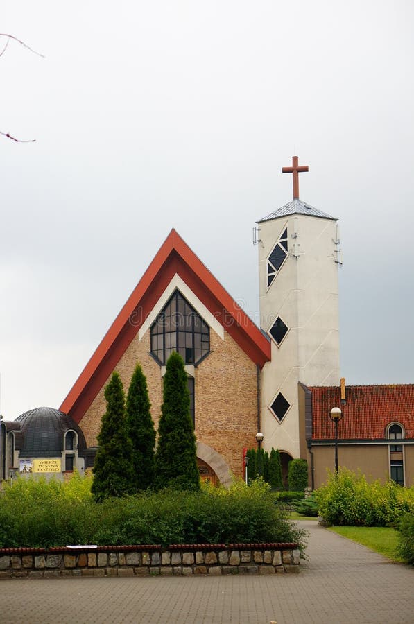 Modern church editorial stock image. Image of church - 43996194