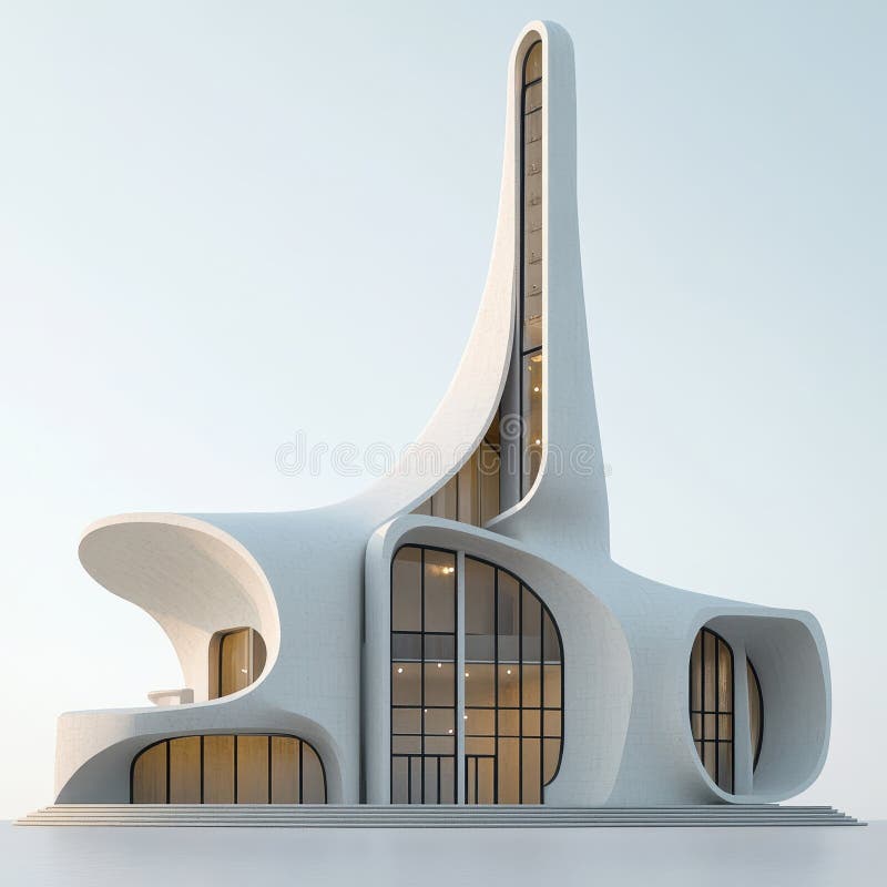 Modern Church Design in 3D Showcasing Unique Architectural Features and ...