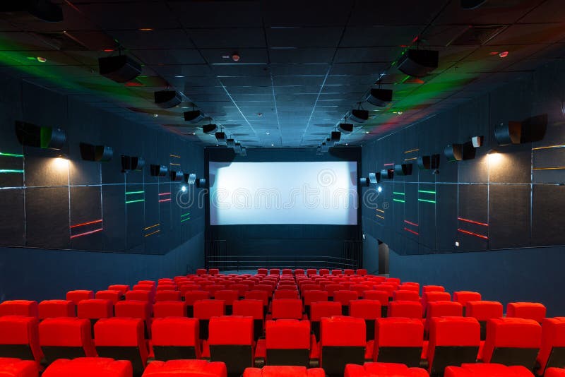 Modern cinema auditorium stock photo. Image of premiere - 34507280