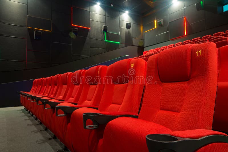 Modern cinema auditorium stock photo. Image of premiere - 34507280