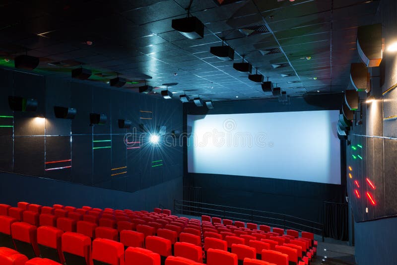 Modern cinema auditorium stock image. Image of design - 34507283