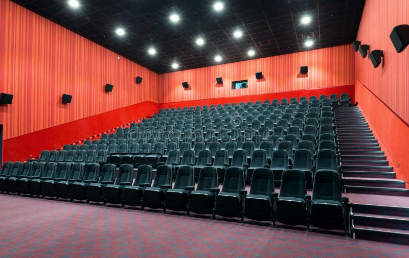 Modern cinema auditorium stock photo. Image of premiere - 34507280