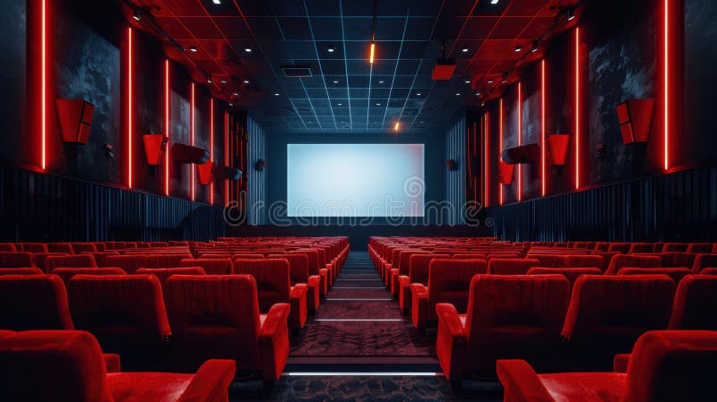 The Modern Cinema Theater. AI Generated Stock Photo - Image of screen ...