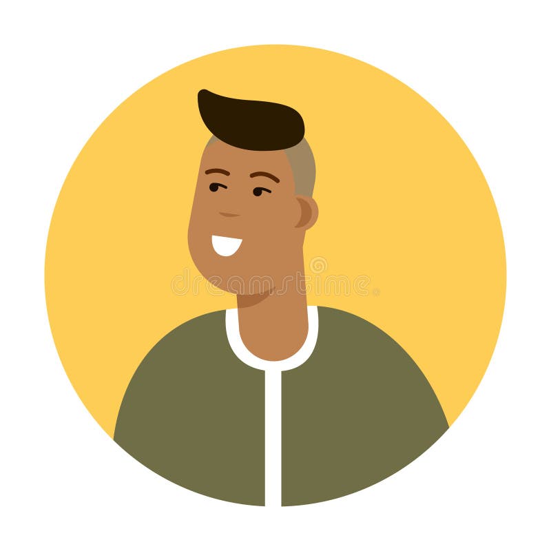 Modern circle avatar. stock vector. Illustration of portrait - 309453544