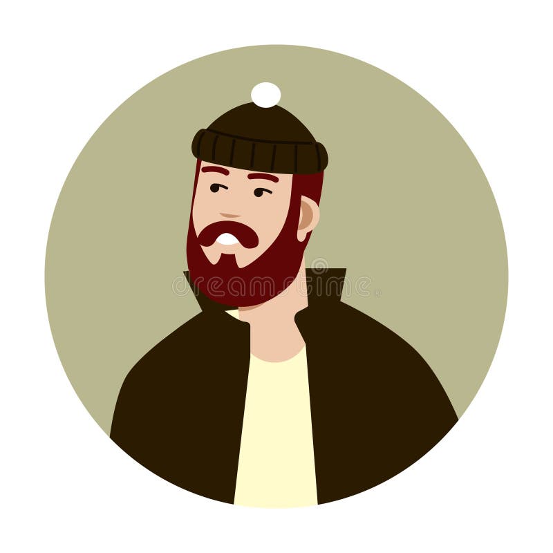 Modern circle avatar. stock vector. Illustration of vector - 309453561