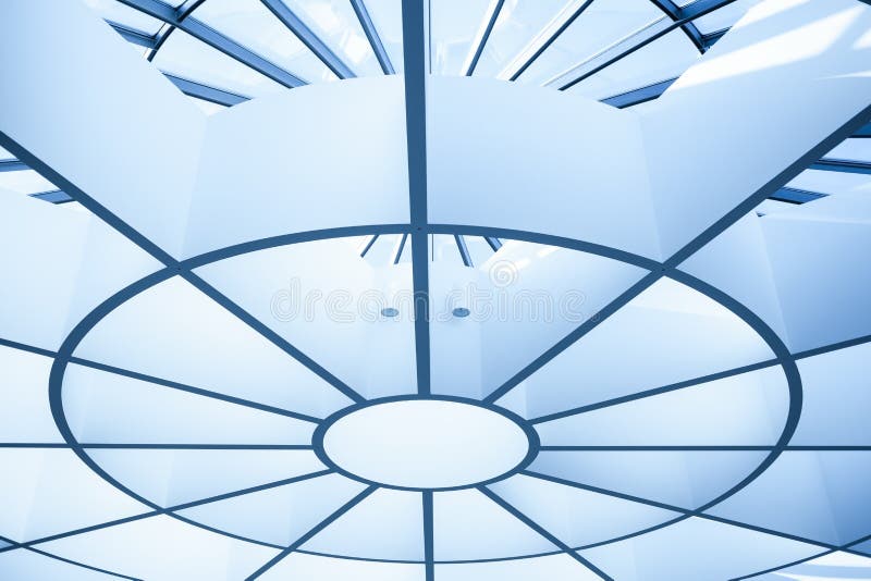 Modern circle ceiling stock image. Image of blue, future - 40028689