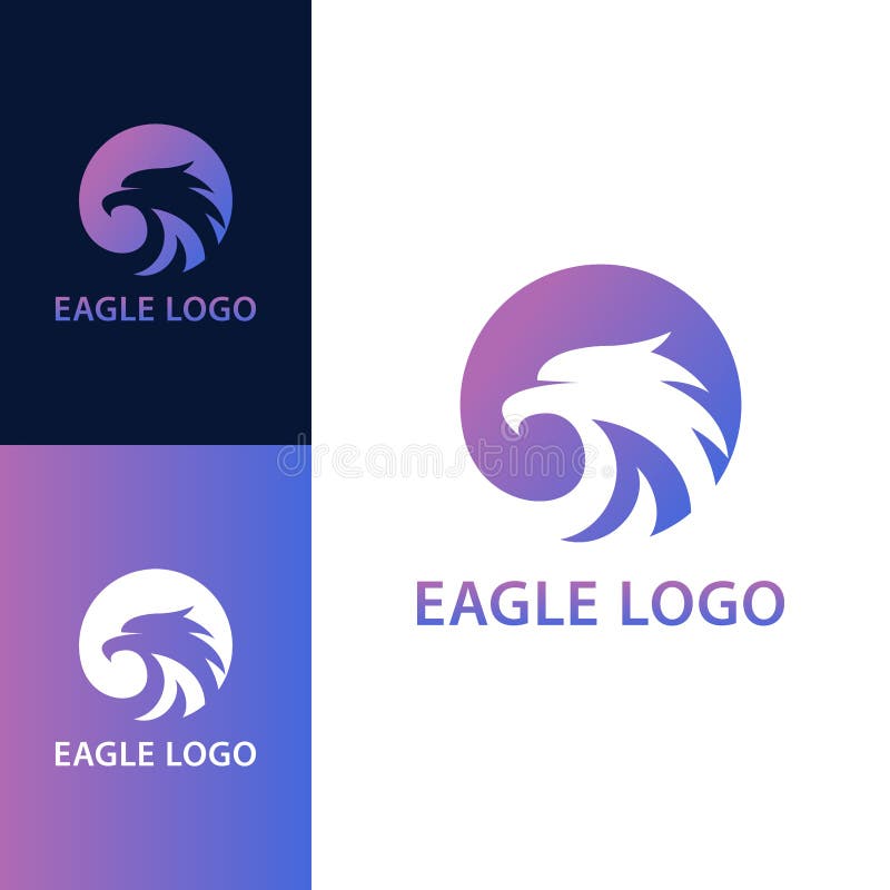Modern Circle Concept for Eagle or Hawk Logo Design Template Stock ...