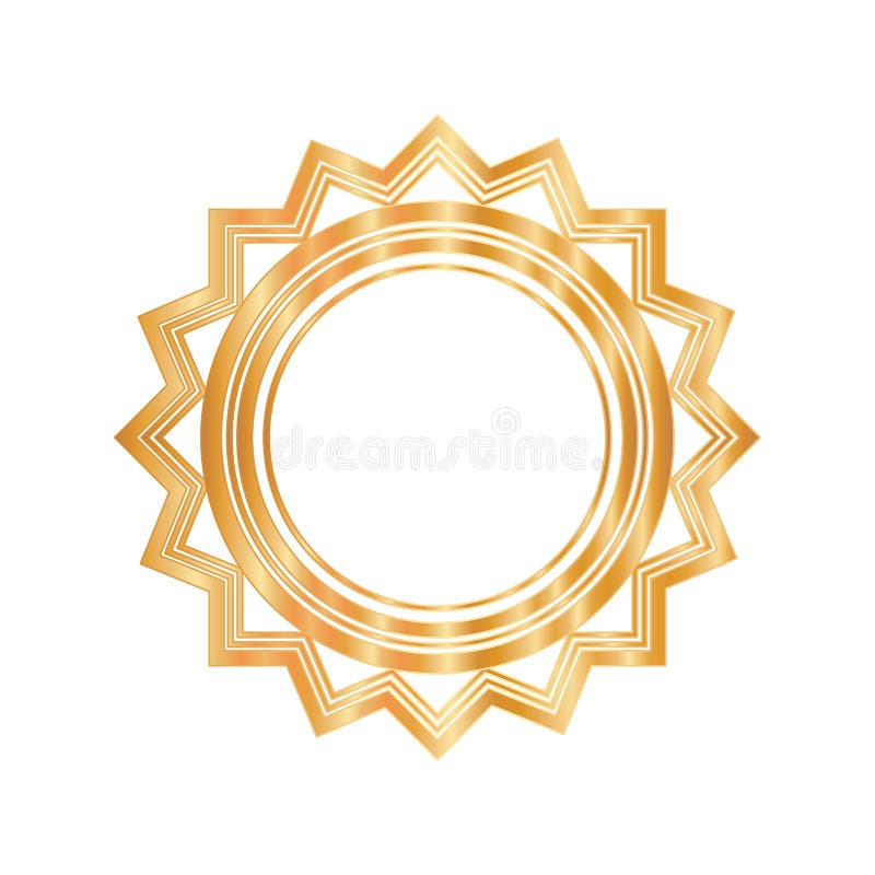 Modern Circle Frame Gold Vector Design Stock Vector - Illustration of ...
